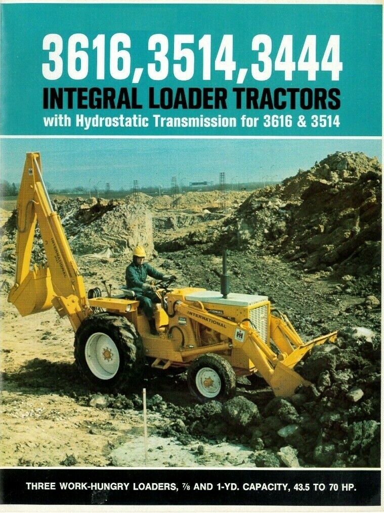 Ih 3444 Tractor Backhoe Special Diesel Eng
