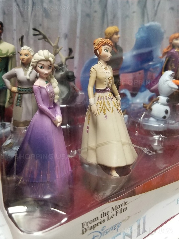 Disney Store Authentic Frozen 2 Deluxe Figurine Playset 10 Figure Esla ...