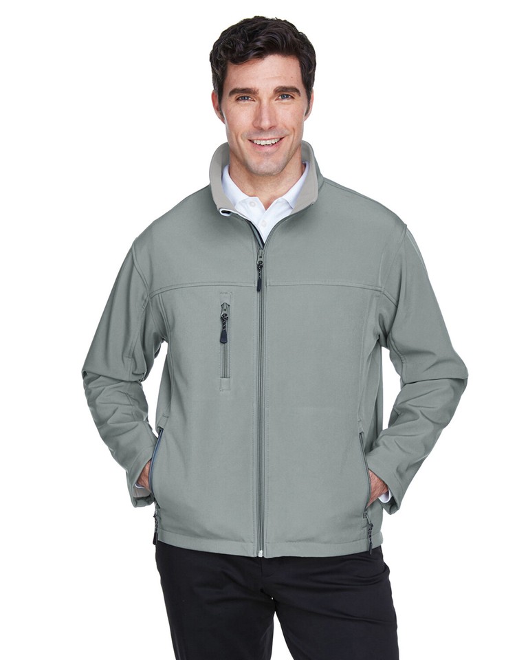 Devon & Jones Men's Soft Shell Jacket D995 Open Hem Cuffs & Zipper ...