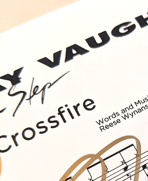 CHRIS LAYTON DOUBLE TROUBLE signed 8x10 DRUM CHART photo STEVIE RAY ...