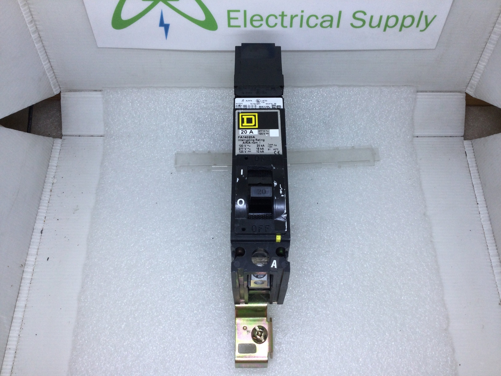 Square D FA14020A 1 Pole 20 Amp 277 Vac I-Line Breaker (Phase A) | eBay