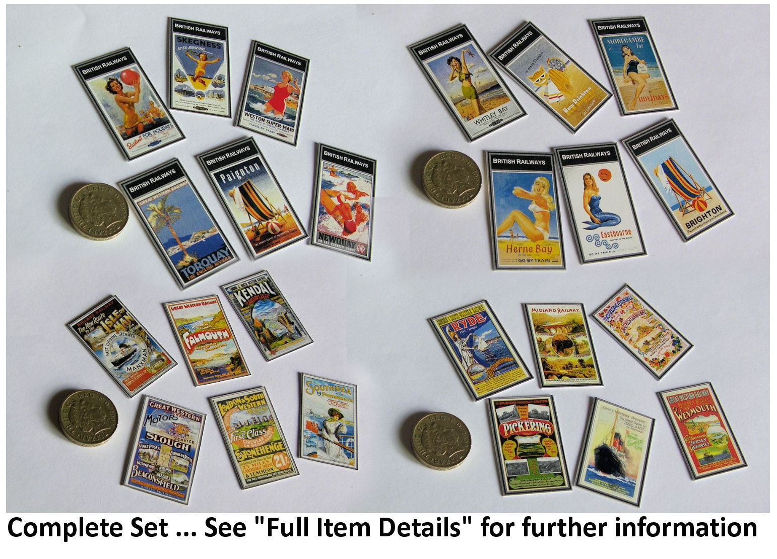 G SCALE GARDEN GAUGE WEATHERPROOF 6 PACK T2 RAILWAY TRAVEL ADVERTISING ...