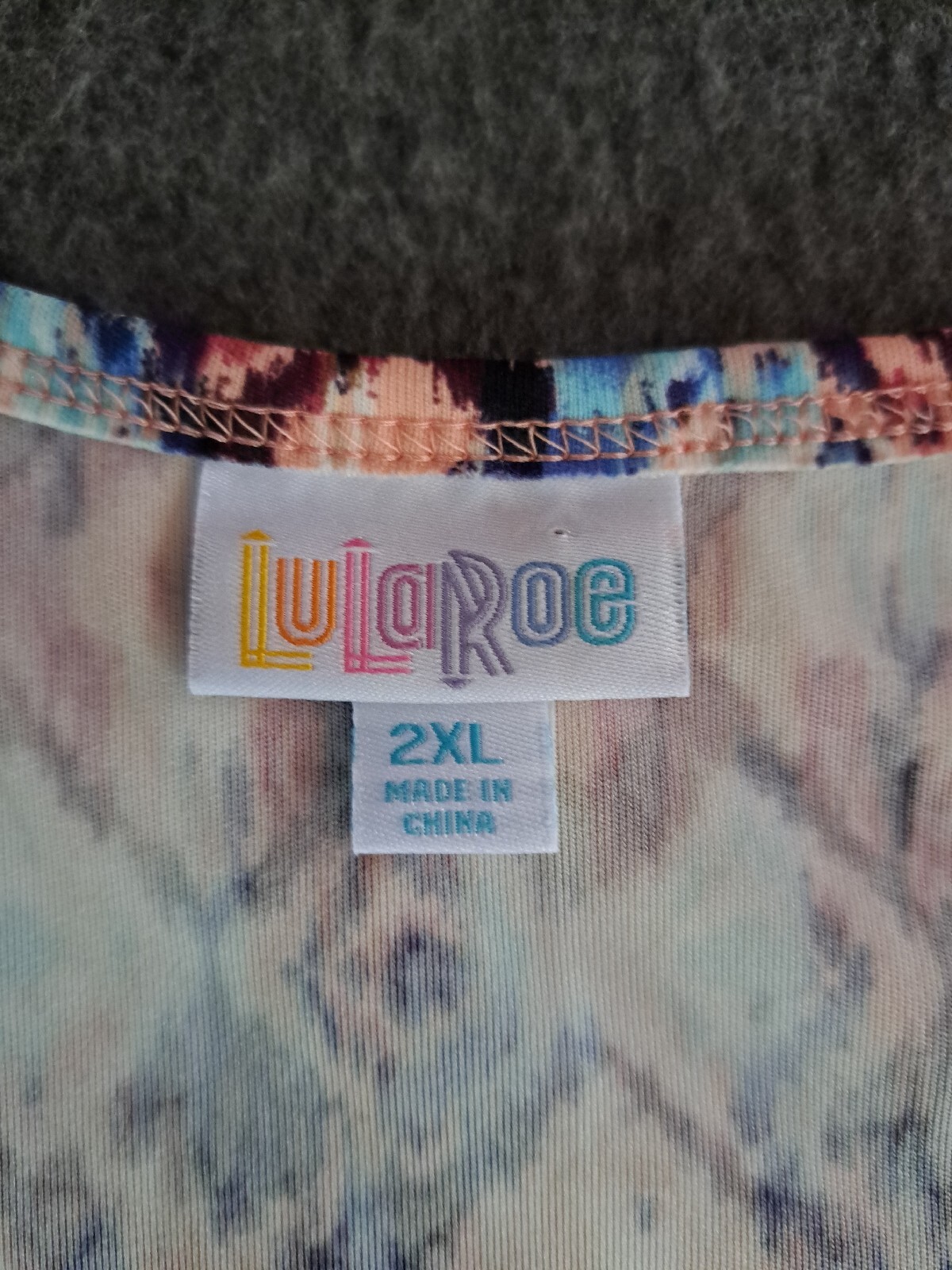 LuLaRoe Top Womans 2X Sleeveless Tank Colorful Geometric Print Soft ...