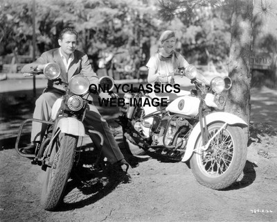 1935 ROBERT MONTGOMERY & ANN HARDING HARLEY DAVIDSON MOTORCYCLE TOURING ...