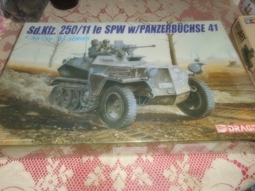 DRAGON 6132, 1/35 SD.KFZ. 250/11 LE SPW W/PANZERBUCHSE 41 PLASTIC MODEL ...