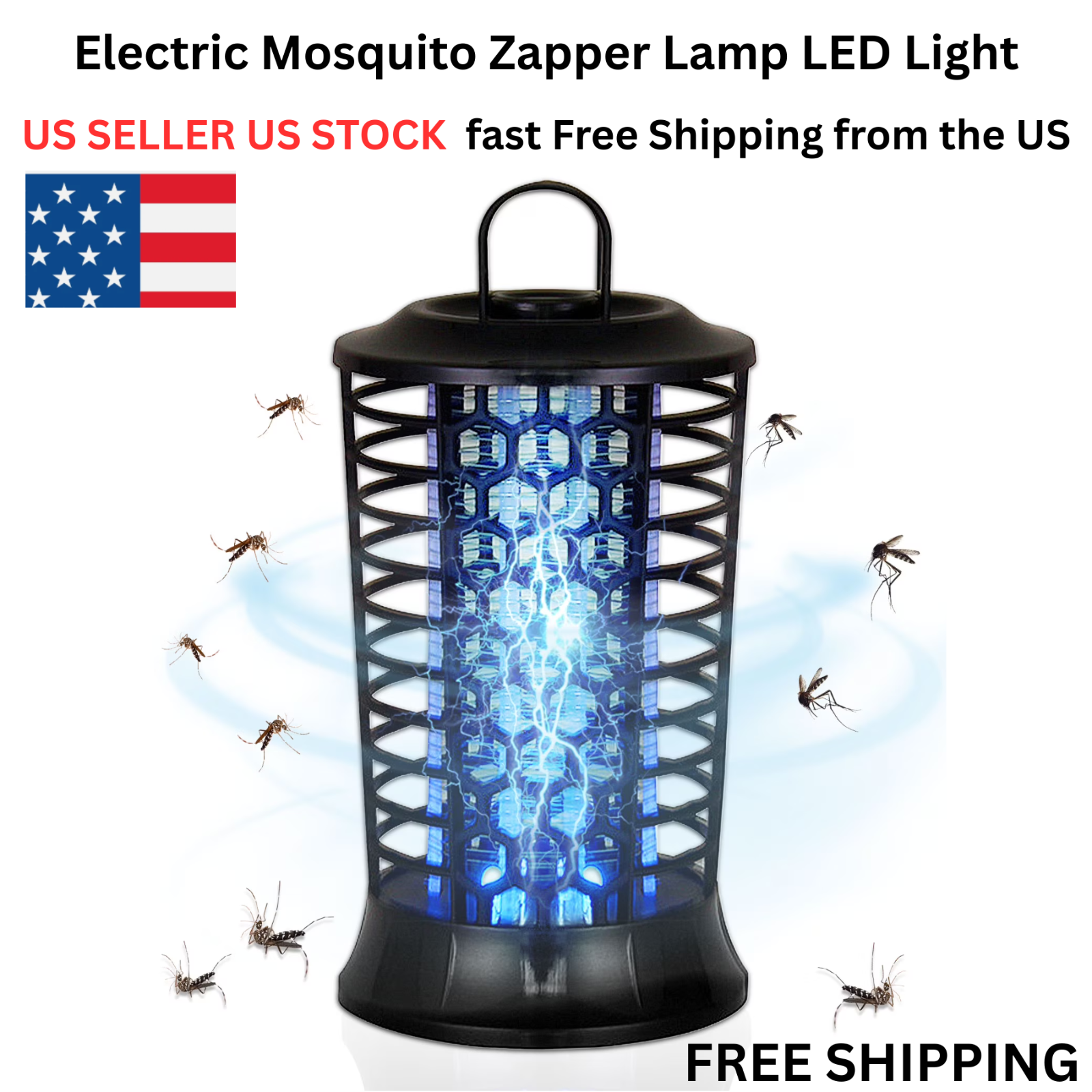 Electric Mosquito Zapper Lamp LED Light Bug Trap for Indoor Pest ...