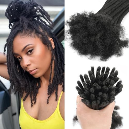 Loc Extension Human Hair 0.4cm 8 Inch Full 8 Inch-60Str 0.4cm,Nautral ...