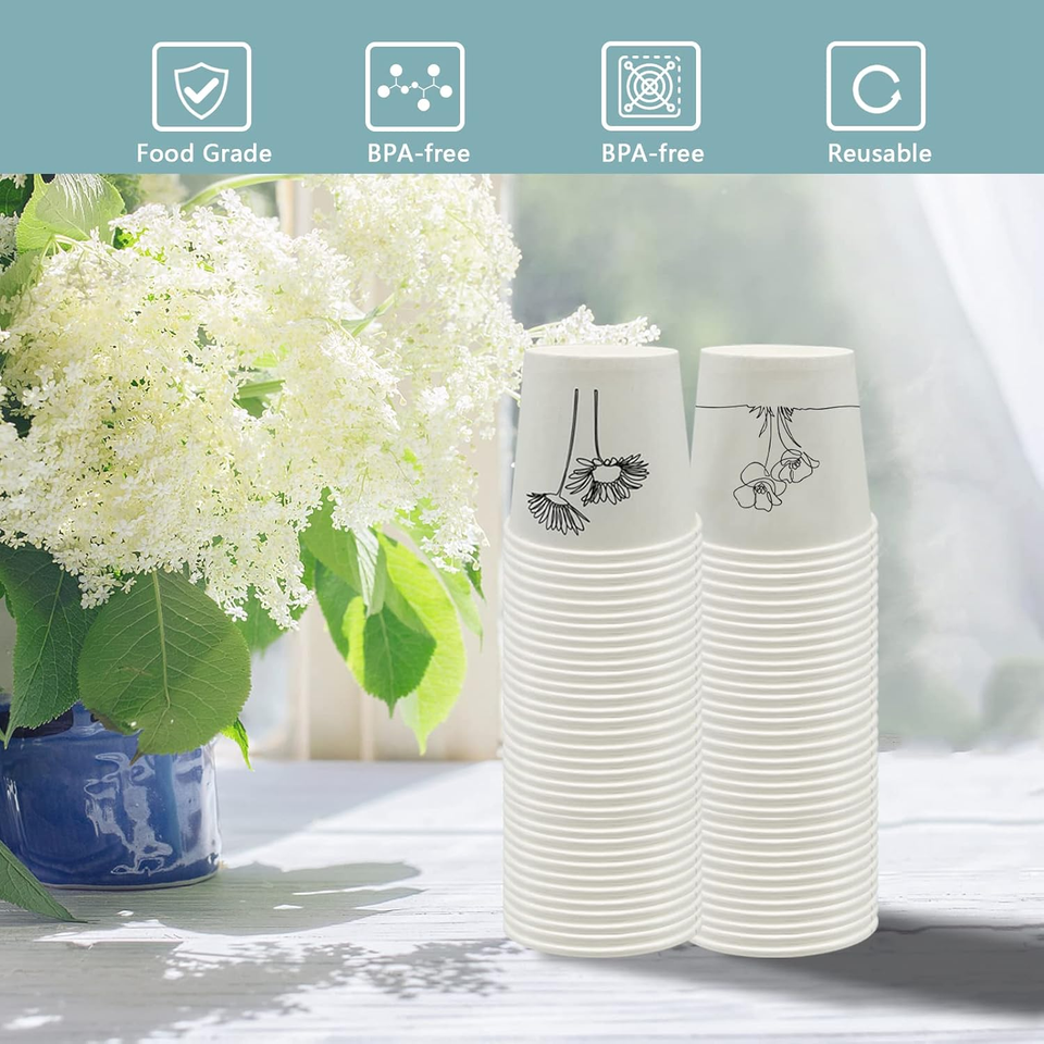 400 Pack 3Oz Small Paper Cups, Premium Paper Disposable Cups, Small ...