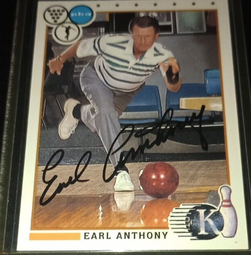 1990 Kingpins EARL ANTHONY Auto #1 ROOKIE Card PBA Bowling | eBay