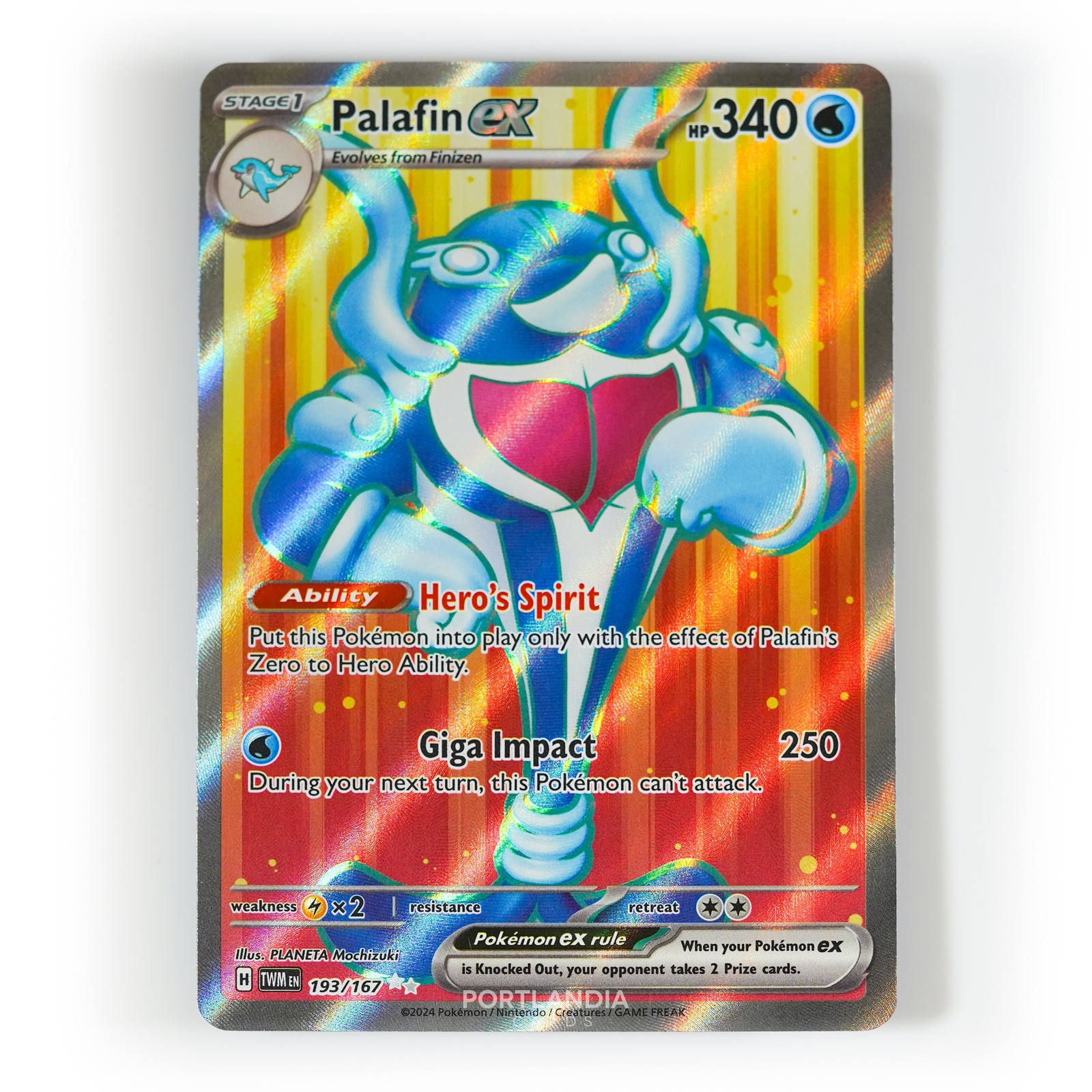 Pokemon - Palafin ex - 193/167 - SV Twilight Masquerade - Full Art Card ...