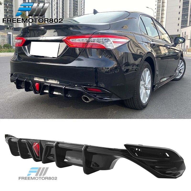 For 18-24 Toyota Camry LE XLE Rear Bumper Diffuser Spoiler Lip W/LED ...