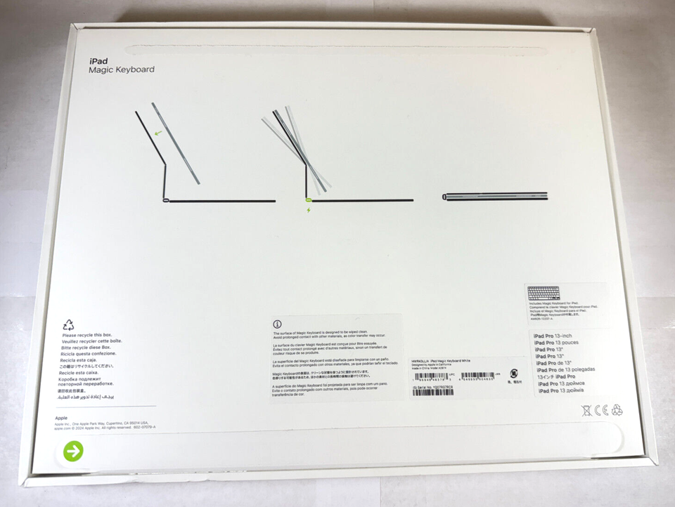 Apple iPad Magic Keyboard iPad Pro 13 inch M4 - a2974 - White - MWR43LL ...