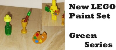 New LEGO Painting Set Watercolors Oils Paint GREEN Series Standard Cup ...