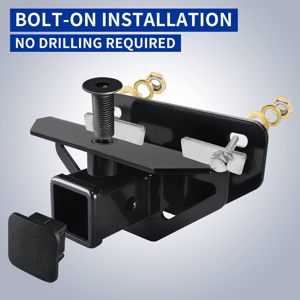 Bolt on Receiver Hitch, Upgraded 2 Inch Bolt on Rear Towing Hitch ...