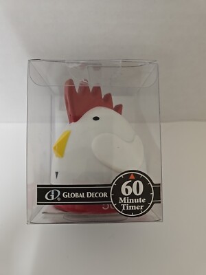 Rooster Chicken Figure Kitchen Timer 60 Minutes By Global Decor New ...