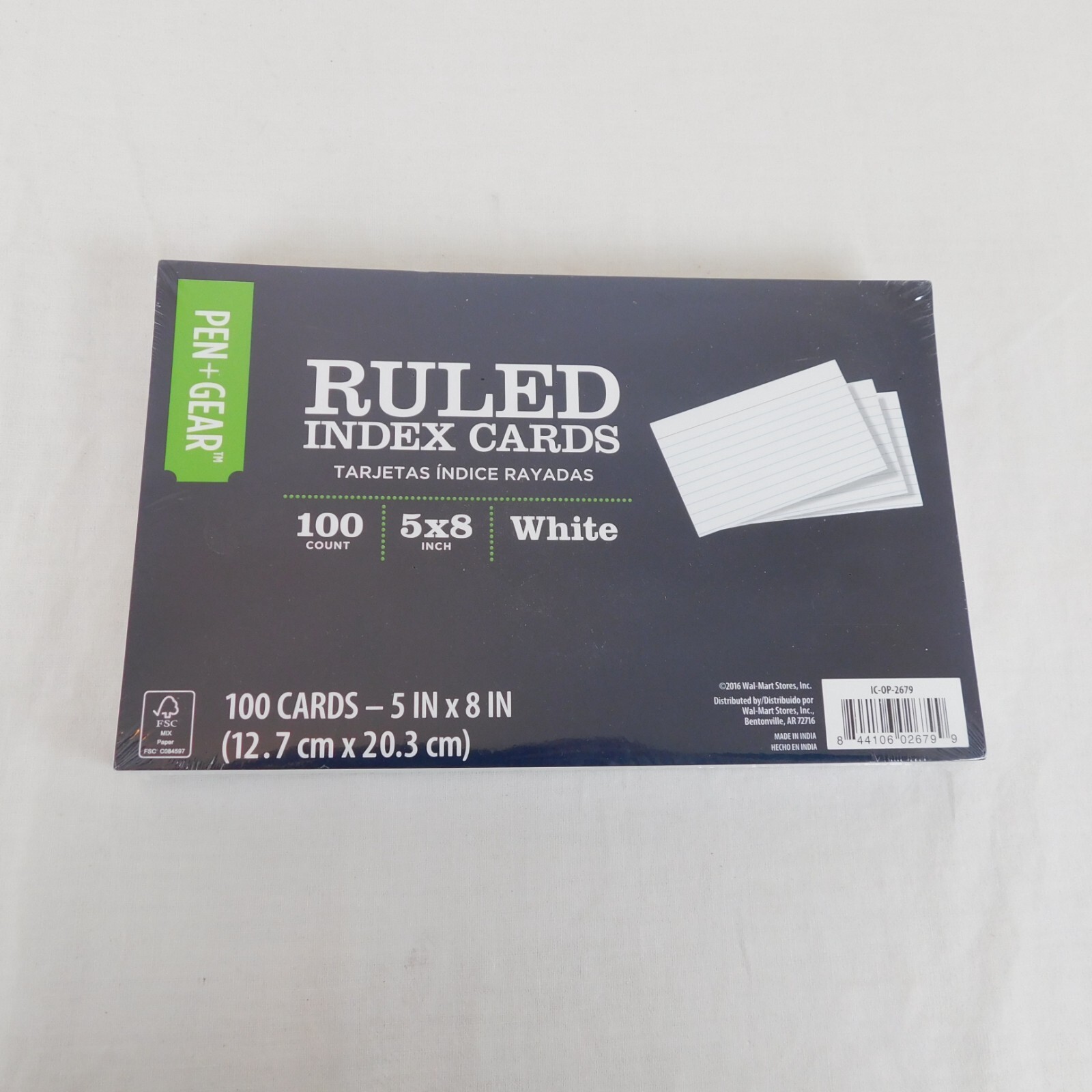 Pen Gear Ruled Index Cards Lot of 2 White 5x8 100 Count Each New in ...