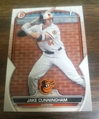 JAKE CUNNINGHAM 2023 BOWMAN DRAFT CARD BD-198 ORIOLES (FIRST PROSPECT ...
