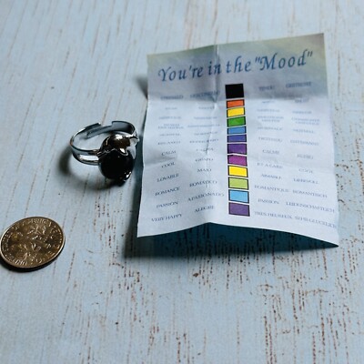 Silver Dolphin Adjustable Mood Ring With Paperwork | eBay
