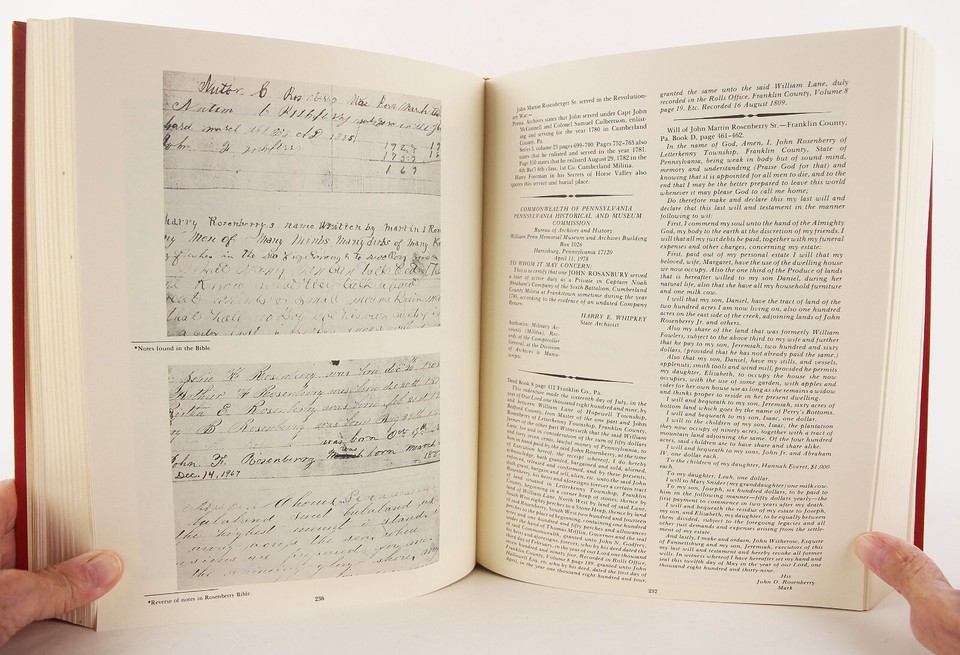 Three Centuries with the Rosenberger-Rosenberry family 1698-1983 Rare ...