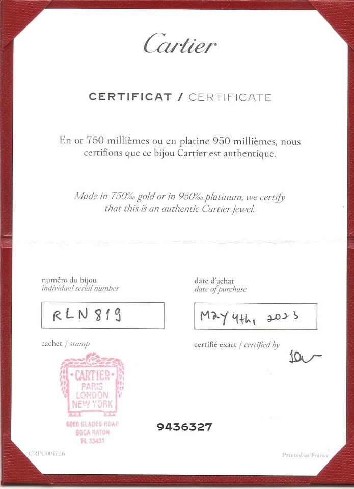 Cartier Ecrou de Cartier 18k Pink Gold Screw Nut Bangle Size 18 Cert ...