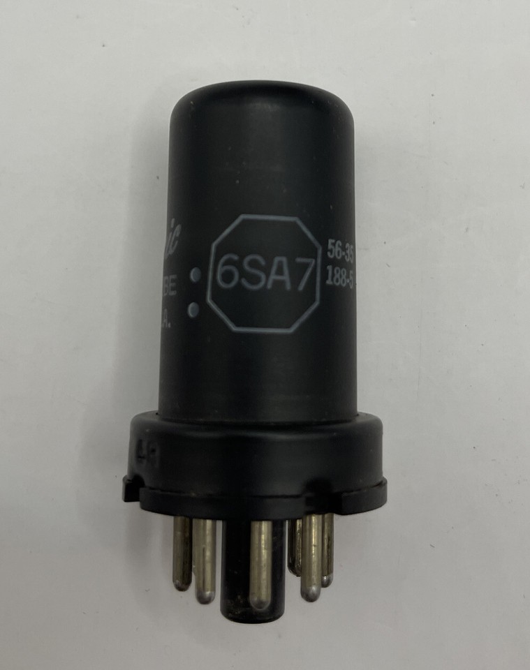 Vintage GE Electronic Electron/ Vacuum Tube 6SA7 w/ Box TESTED With ...