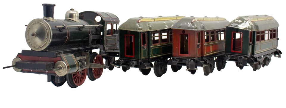 Vintage Pre-War Large Karl Bub (KBN) 0-gauge Clockwork Train Set (c ...