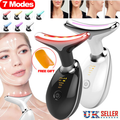 7 in 1 Red Light Therapy Anti Aging Face Neck Massager Electric Face ...