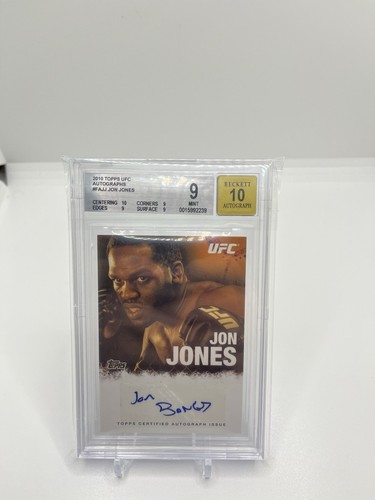 JON JONES 2010 Topps UFC Auto BGS 9 Beckett 10 Autograph | eBay