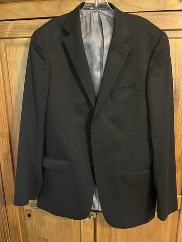 Vtg Hart Schaffner Marx Suit Mens 42L 36x32 Black | eBay