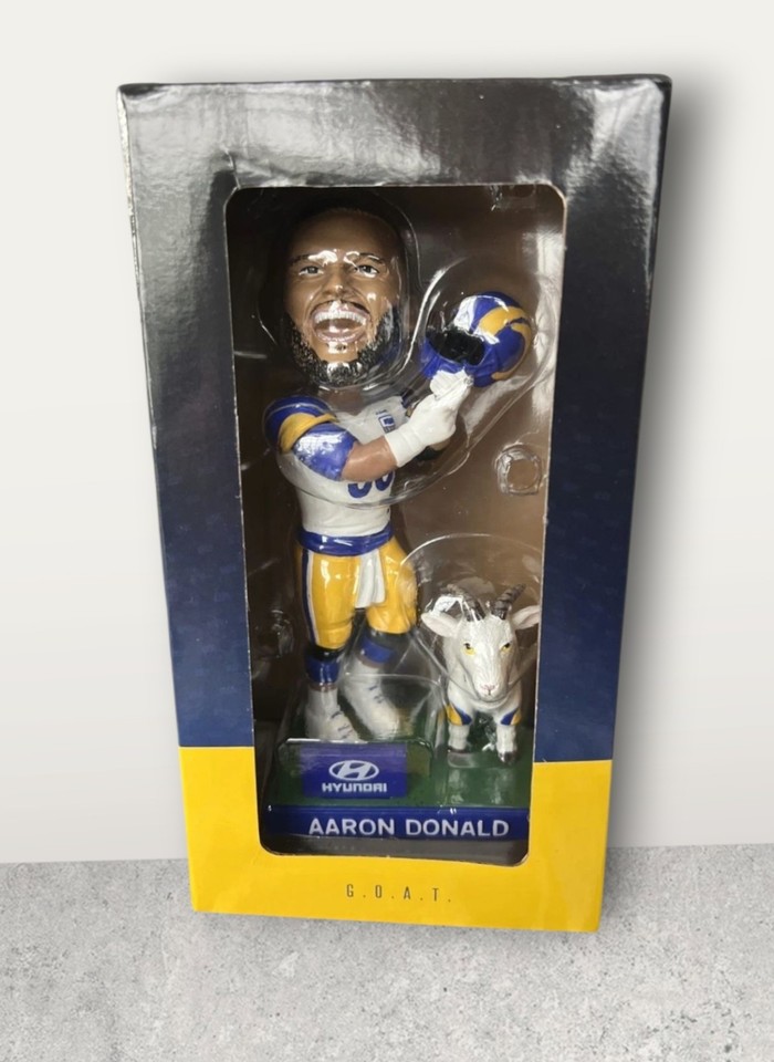 Aaron Donald Los Angeles LA Rams Bobblehead NFL Football Figure GOAT ...