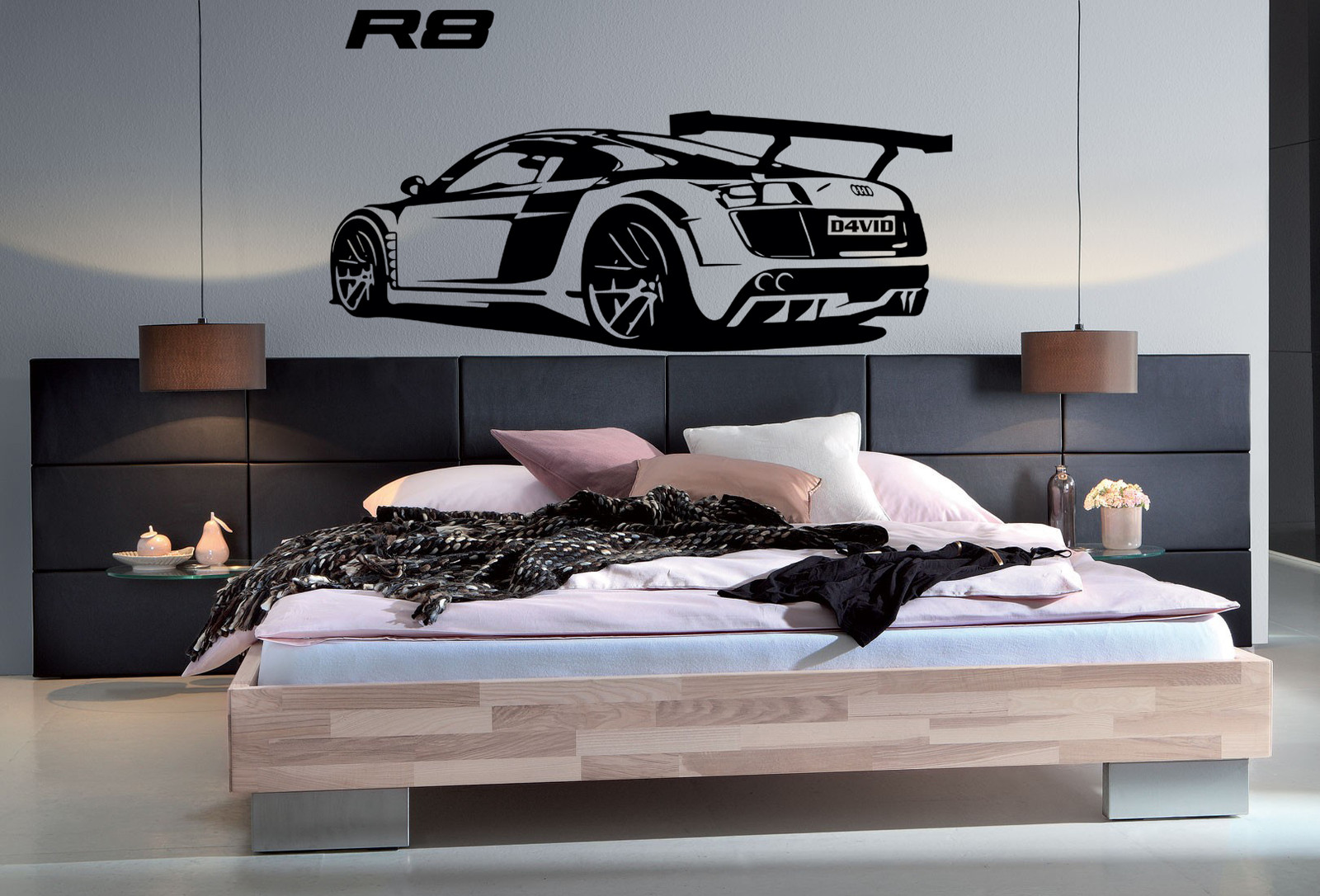 Audi R8 Personalised Wall stickers Decals Murals Sports Car Wall Art R8 ...