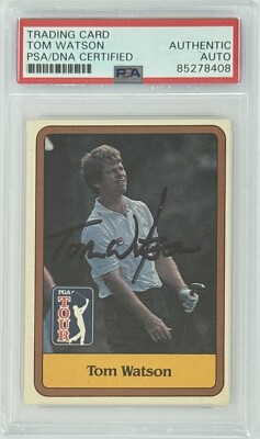 1981 DONRUSS GOLF PGA TOUR TOM WATSON SIGNED CARD PSA DNA COA ...