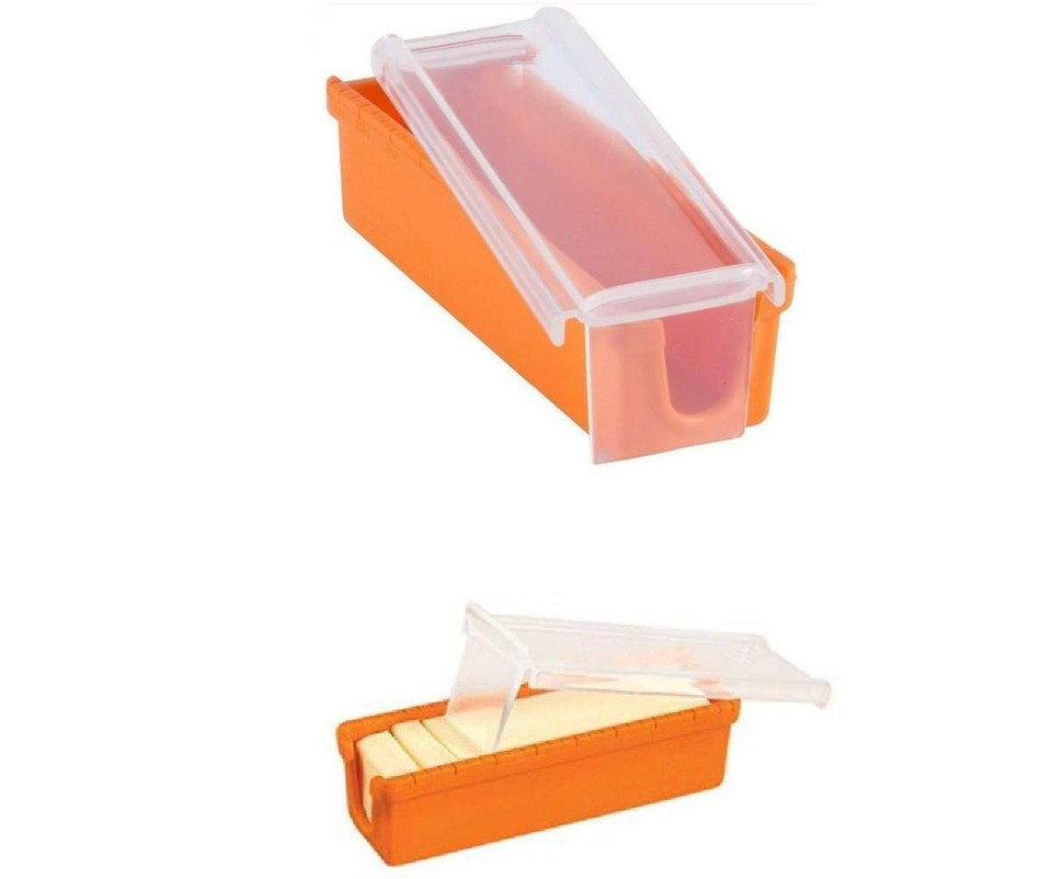 Silicone Butter Keeper Dish Container Slicer Cutter Softens Storage | eBay