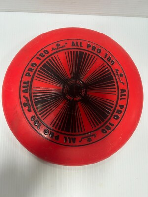 Vintage Imperial All Pro 180 Red Flying Disc No Slip Grip Really Cool ...