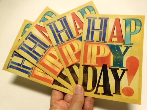 4 Cards Hallmark Heartline Encouragement Happy Day Blank Inside Many ...