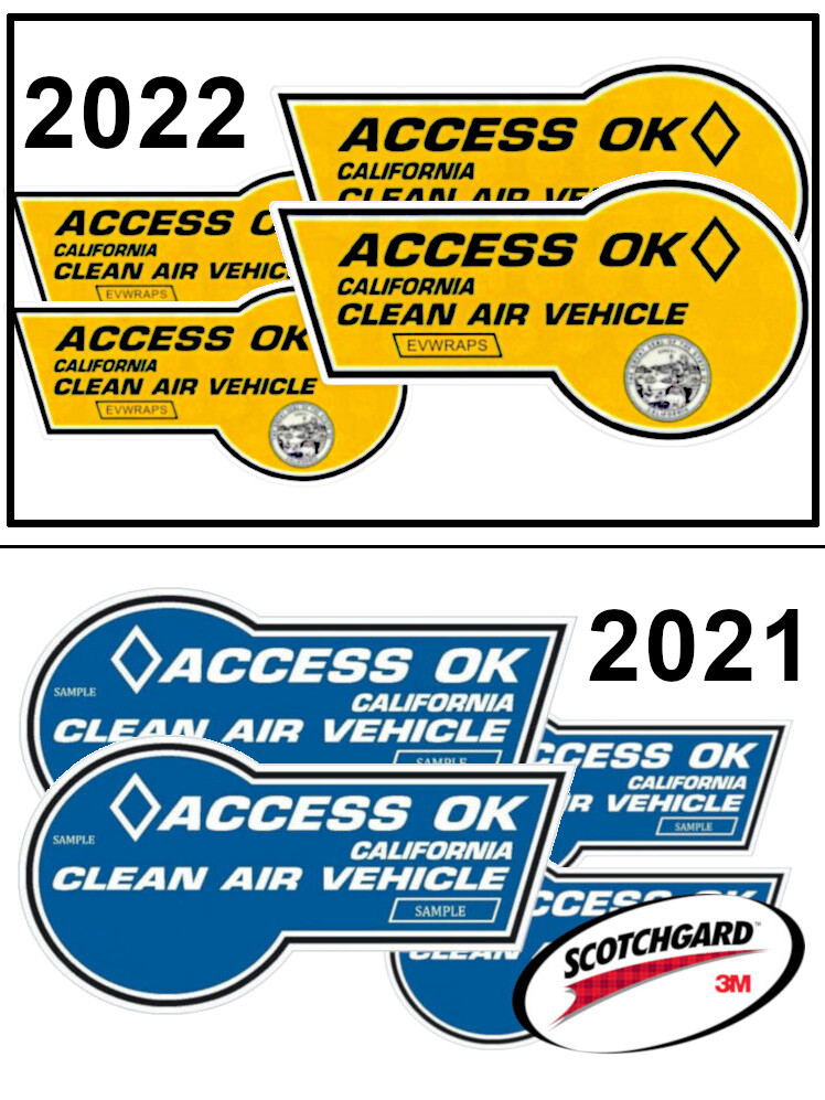 California HOV Carpool Stickers Protection Film (HOV Decals NOT ...