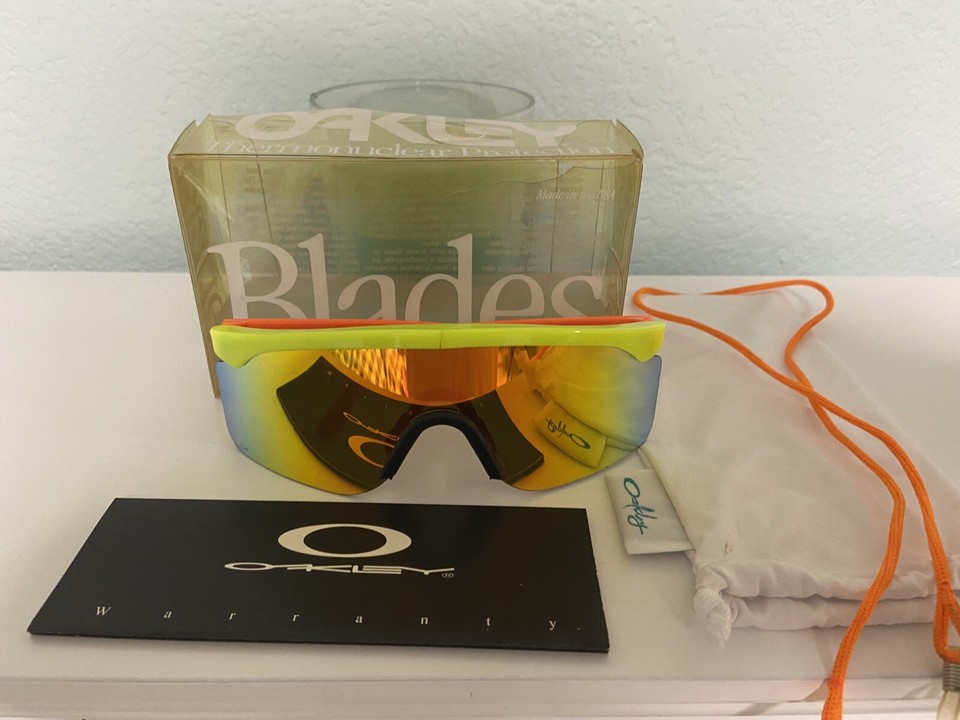 🔥 Vintage Original 80s 90s Oakley Razor Blades Sunglasses | eBay