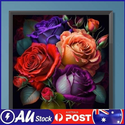 5D DIY Full Round Drill Diamond Painting Rose Kit Home Decor Art Craft ...