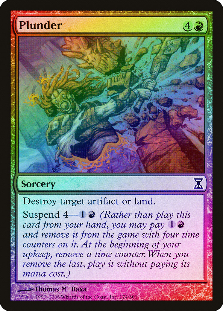 Plunder FOIL Time Spiral PLD Red Common MAGIC THE GATHERING MTG CARD ...