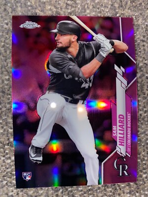 2020 Topps Chrome Pink Refractor #67 Sam Hilliard Rookie Baseball Card ...