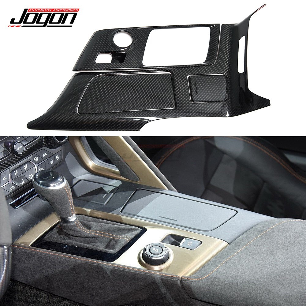 Real Carbon Fiber Center Console Gear Shift Trim For Corvette C7 Z06 ...