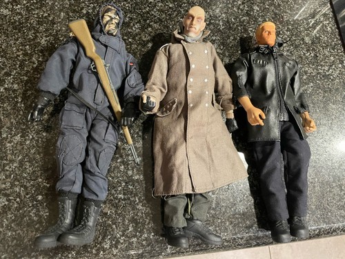Lot Of Three 1999 Blue Box 12" Military Action Figures 1/6 Scale GI-Joe ...
