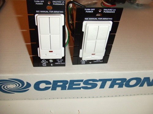 CRESTRON CLW-DIM4RF CLW-DIM4RFW INFINET WALL BOX LIGHT DIMMER KEYPAD ...