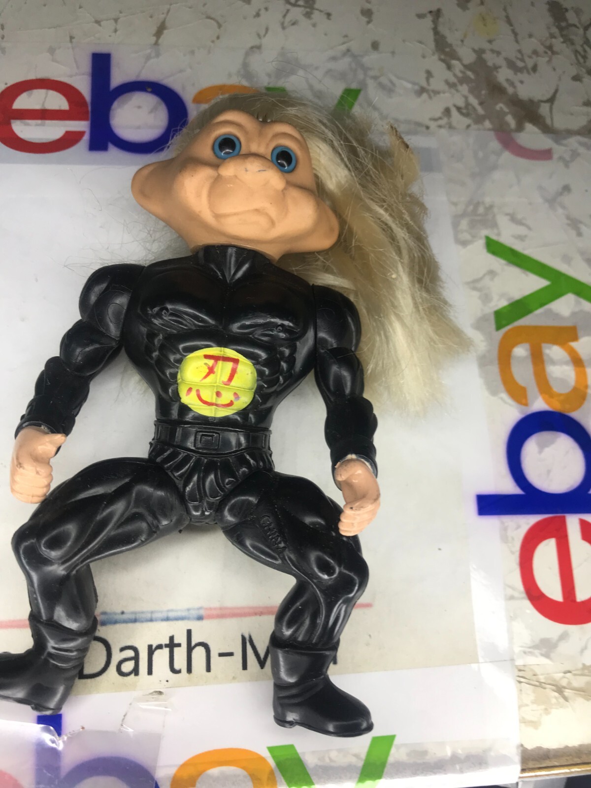 Vintage 1992 TNT Troll Force Black Ninja Action Figure Knock off He-Man ...