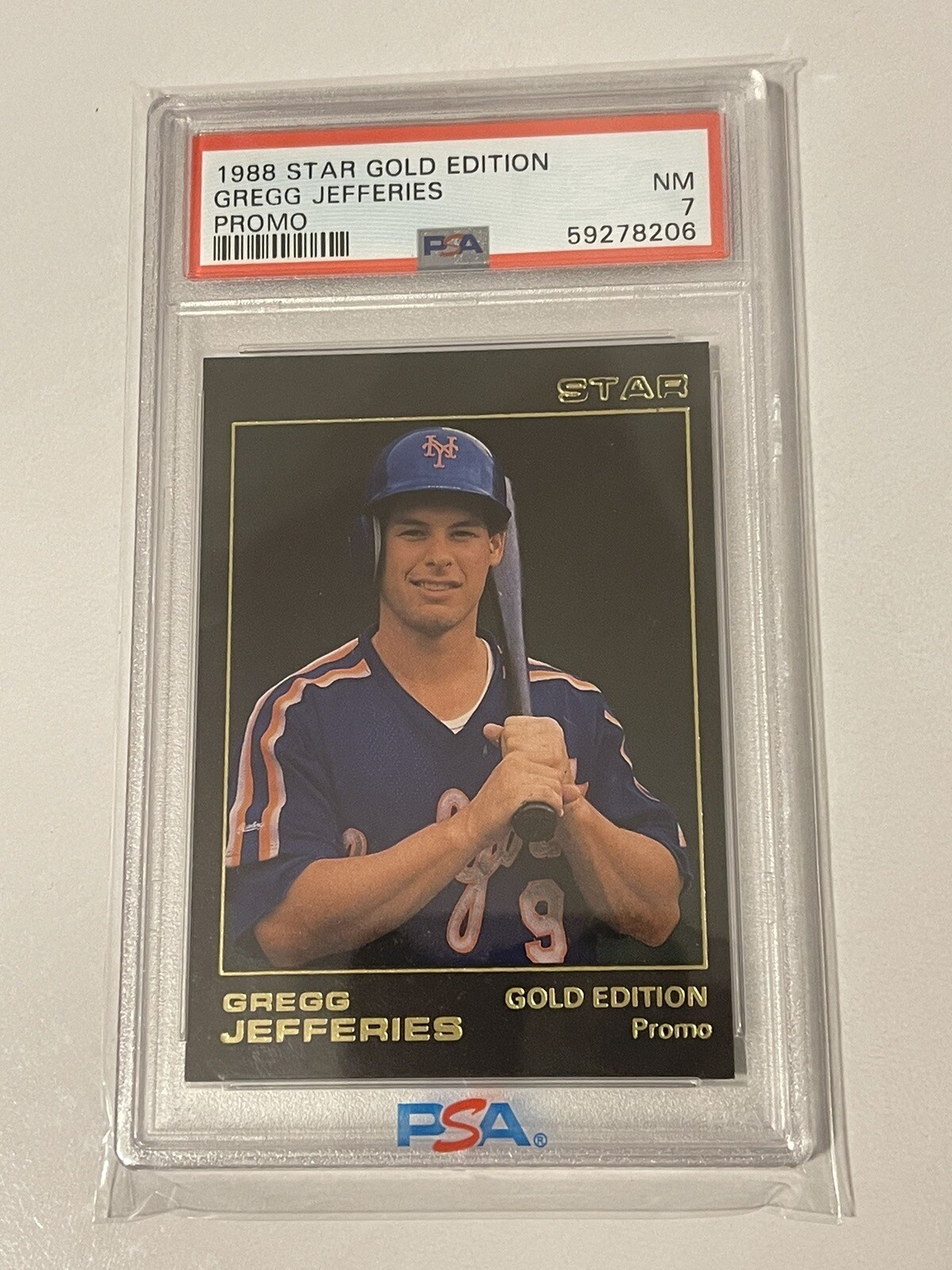1988 Star Company #1 GREGG JEFFERIES Limited Edition GOLD PROMO PSA 7 ...