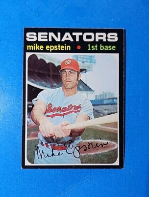 1971 TOPPS BASEBALL HIGH #655 MIKE EPSTEIN double short print EX+ | eBay
