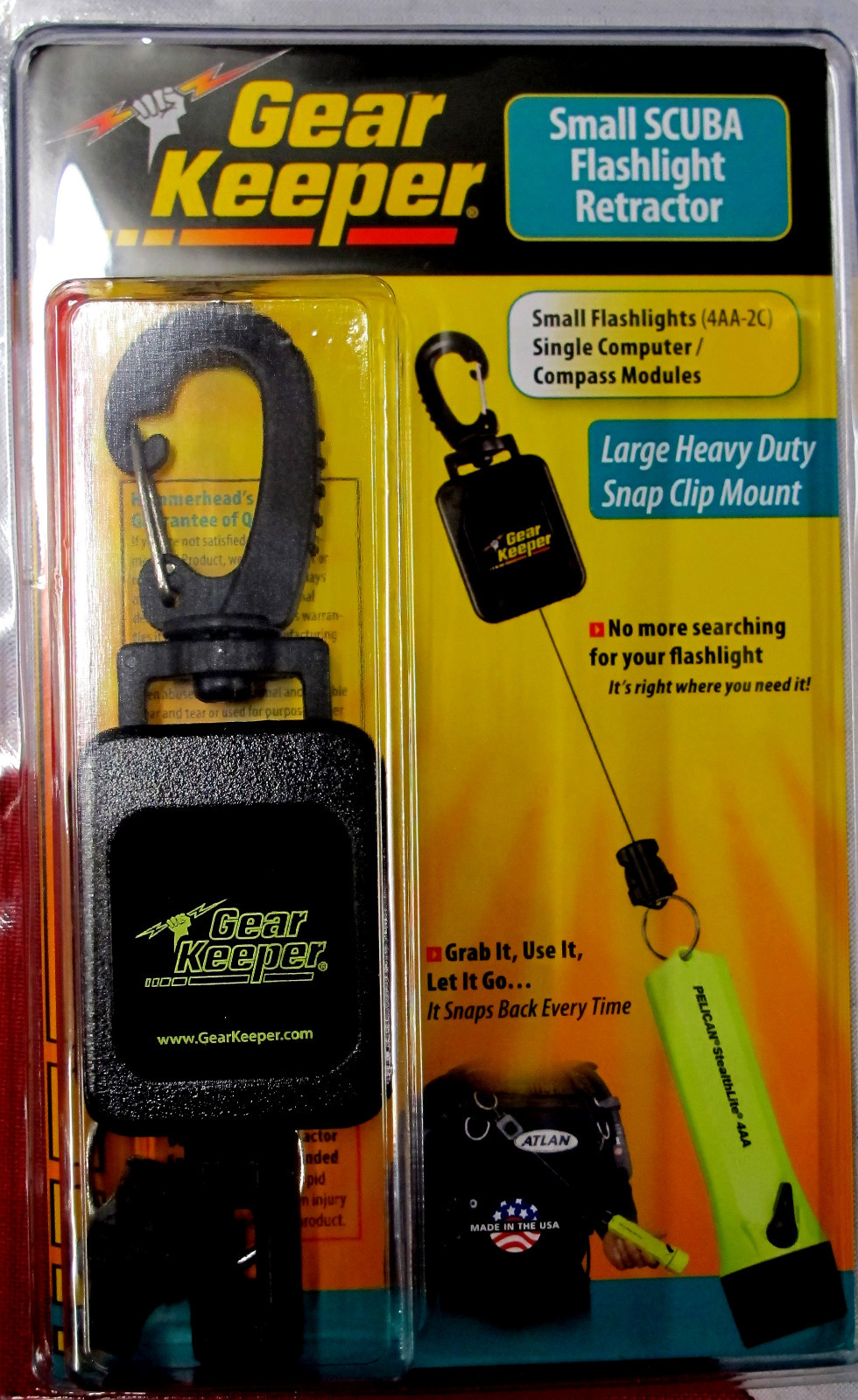 Gear Keeper Small scuba retractor dive gear scuba equipment RT4-5912 ...