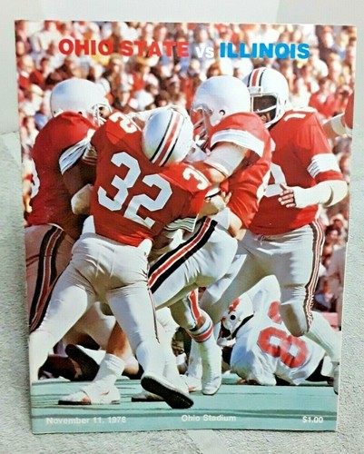 Ohio State Buckeyes vs Illinois November 11 1978 Game Day Program ...