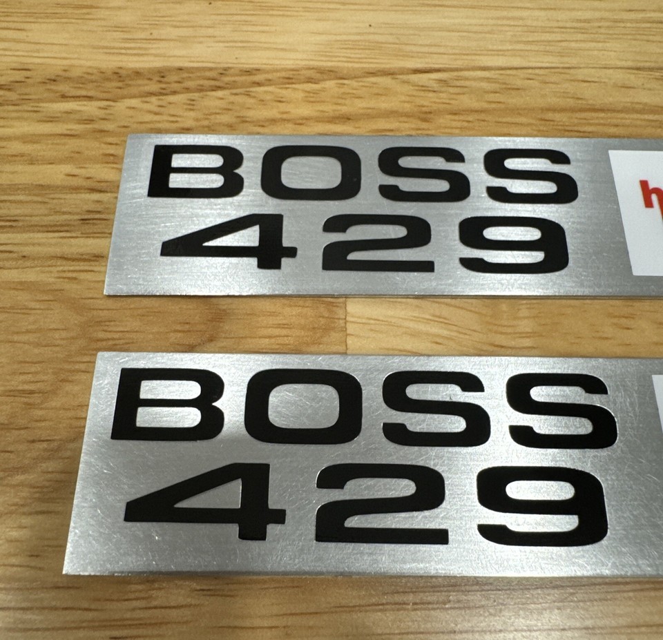 1969-1970 Ford Mustang Boss 429 Valve Cover Metal Emblems | One Pair ...