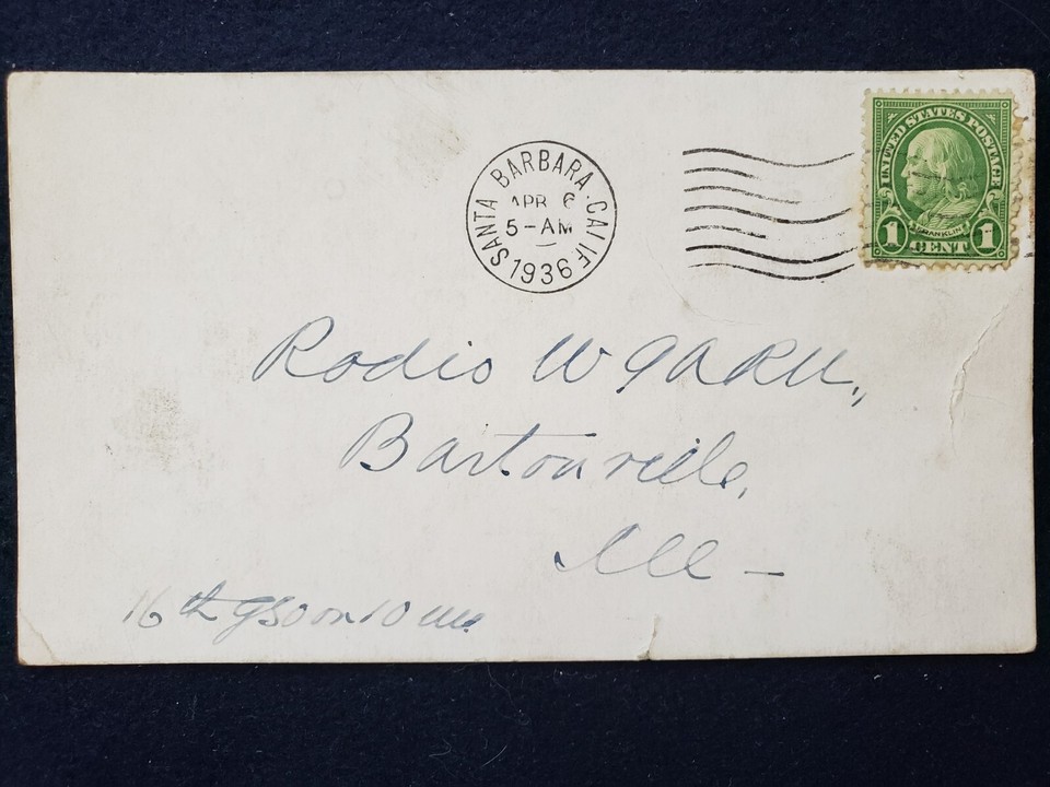 Vintage 1936! Ham Radio Call Letters Santa Barbara CA California 1936 ...